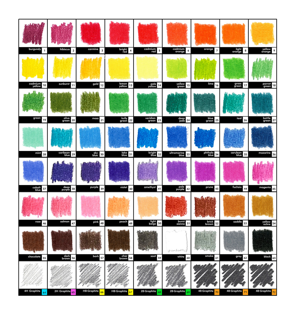 72 Lead Deluxe Drawing Set – With